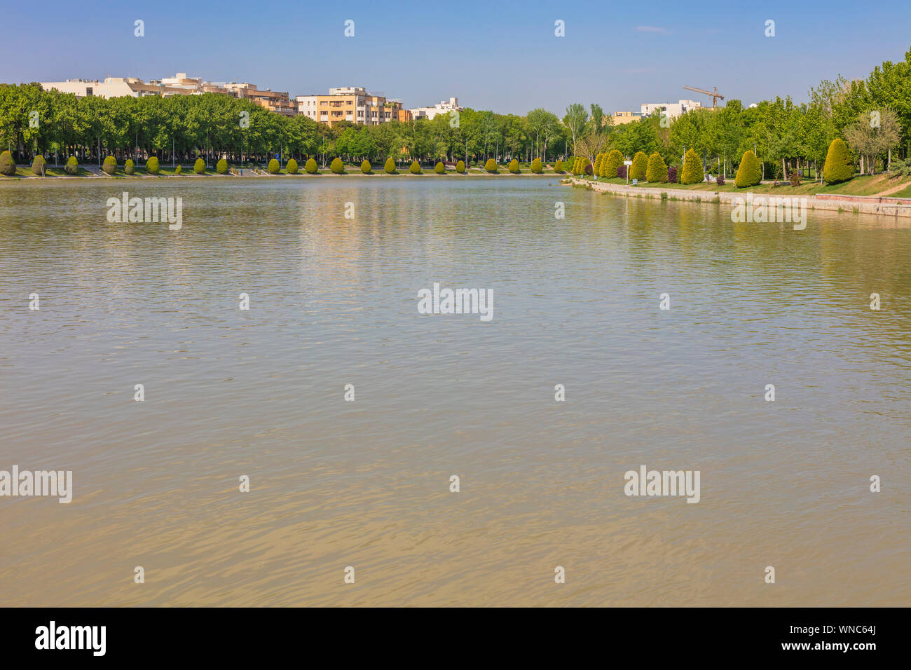 Zayanderud river embankment, Isfahan, Isfahan Province, Iran Stock ...