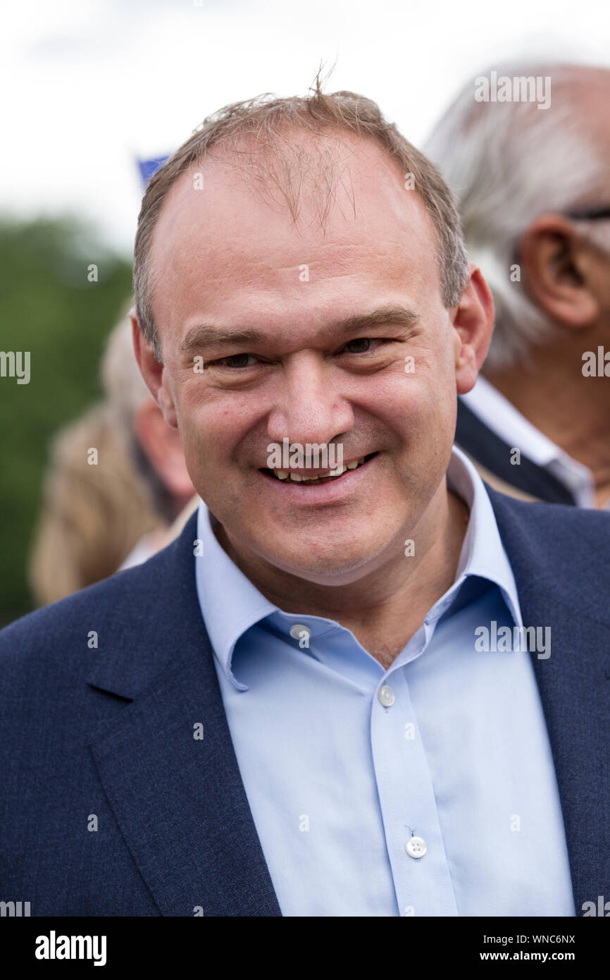 Ed Vavey, joined by activists and new Lib Dem MEPs, Deputy Leader of ...
