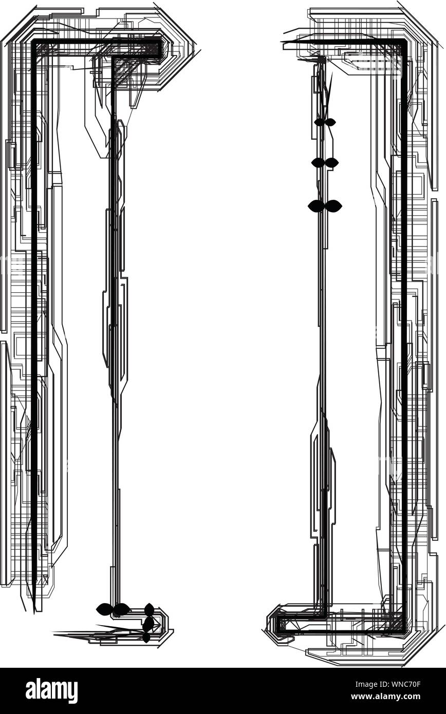 technological font symbol Stock Vector Image & Art - Alamy