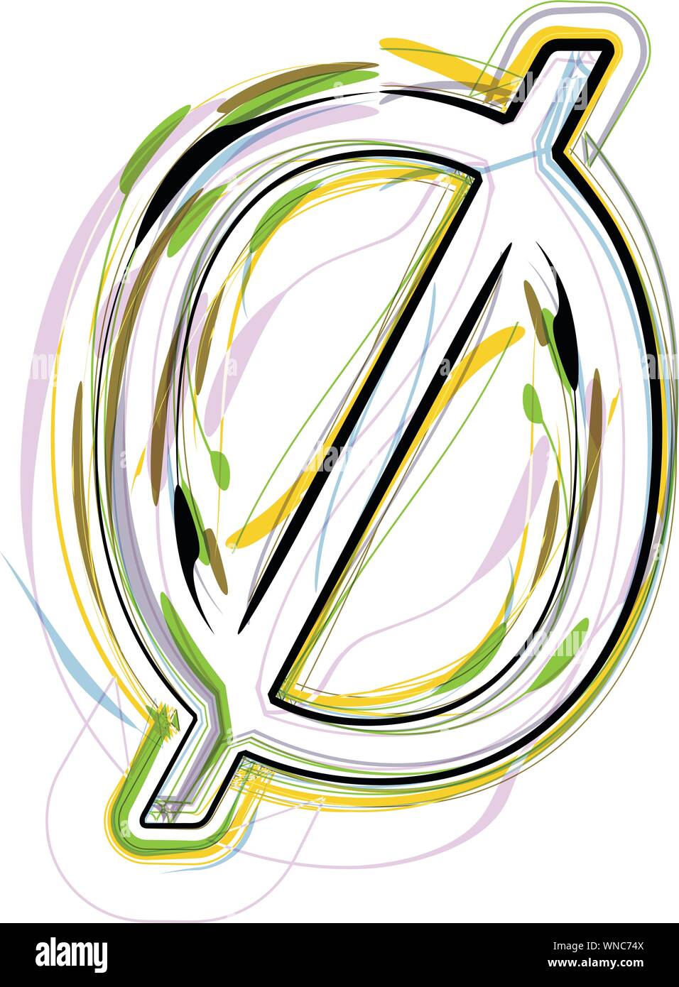 Organic Font illustration. Number 0 Stock Vector Image & Art - Alamy