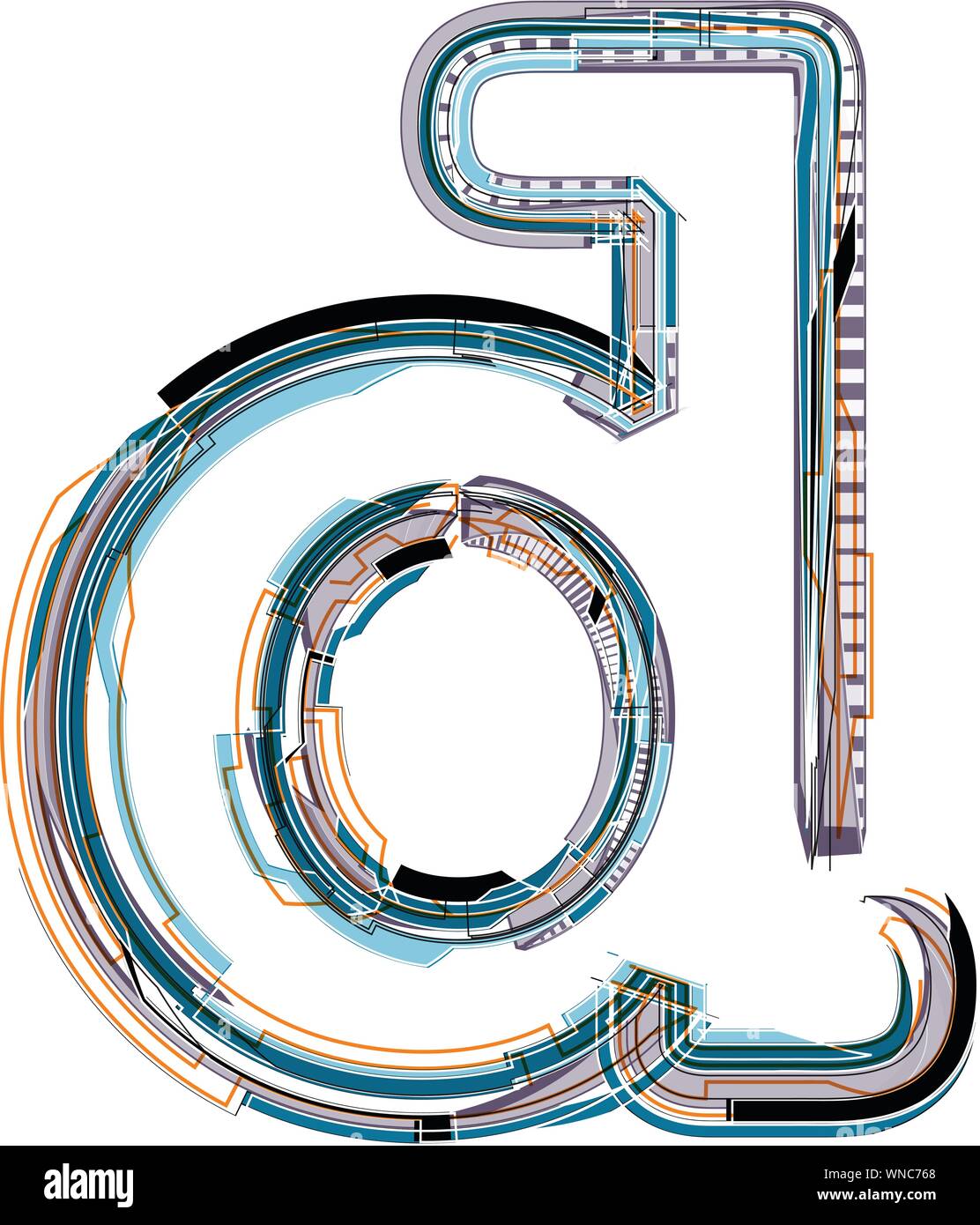 Font Illustration letter d Stock Vector Image & Art - Alamy