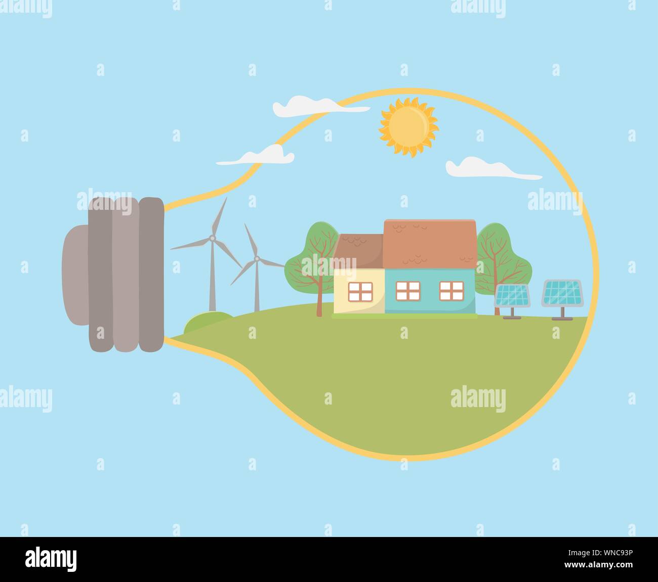 light bulb design, Save energy ecology power eco and environment theme ...