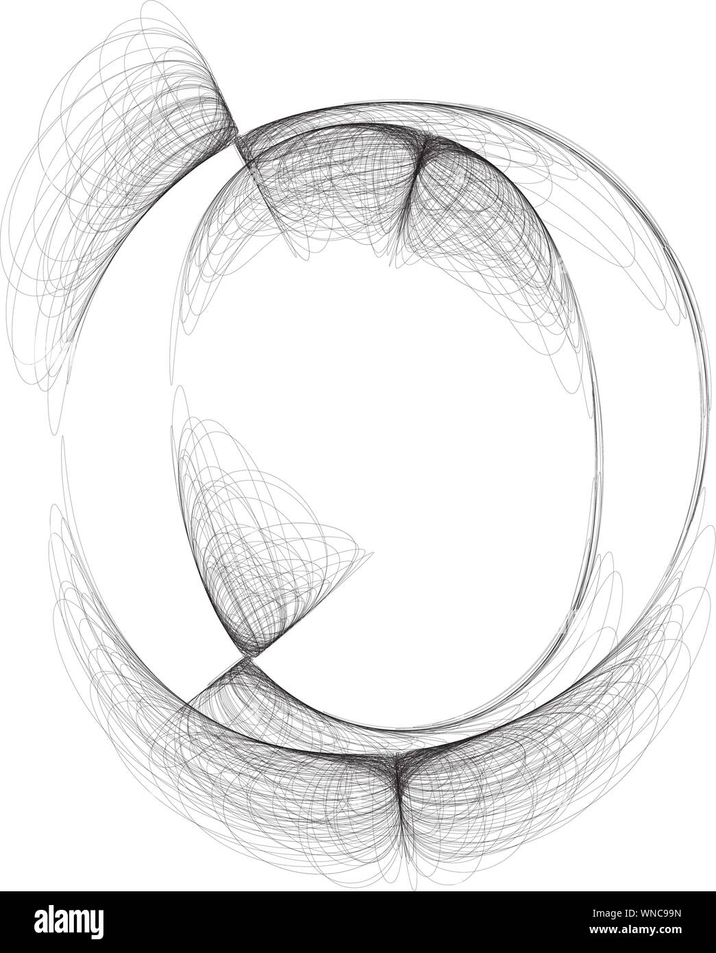 Hand draw font. LETTER o. Vector illustration Stock Vector Image & Art ...