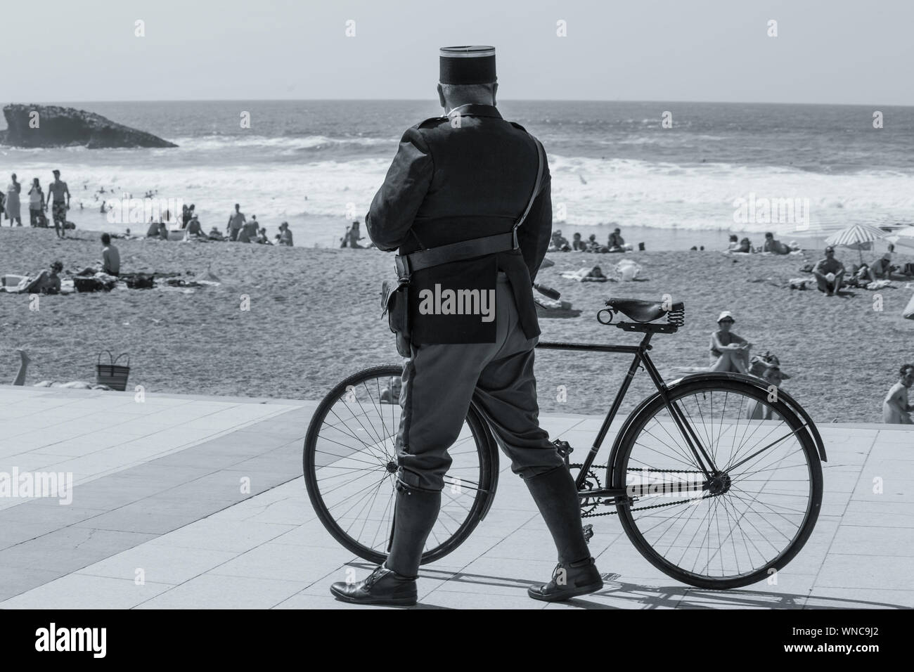 Security guard on bicycle hi-res stock photography and images - Alamy