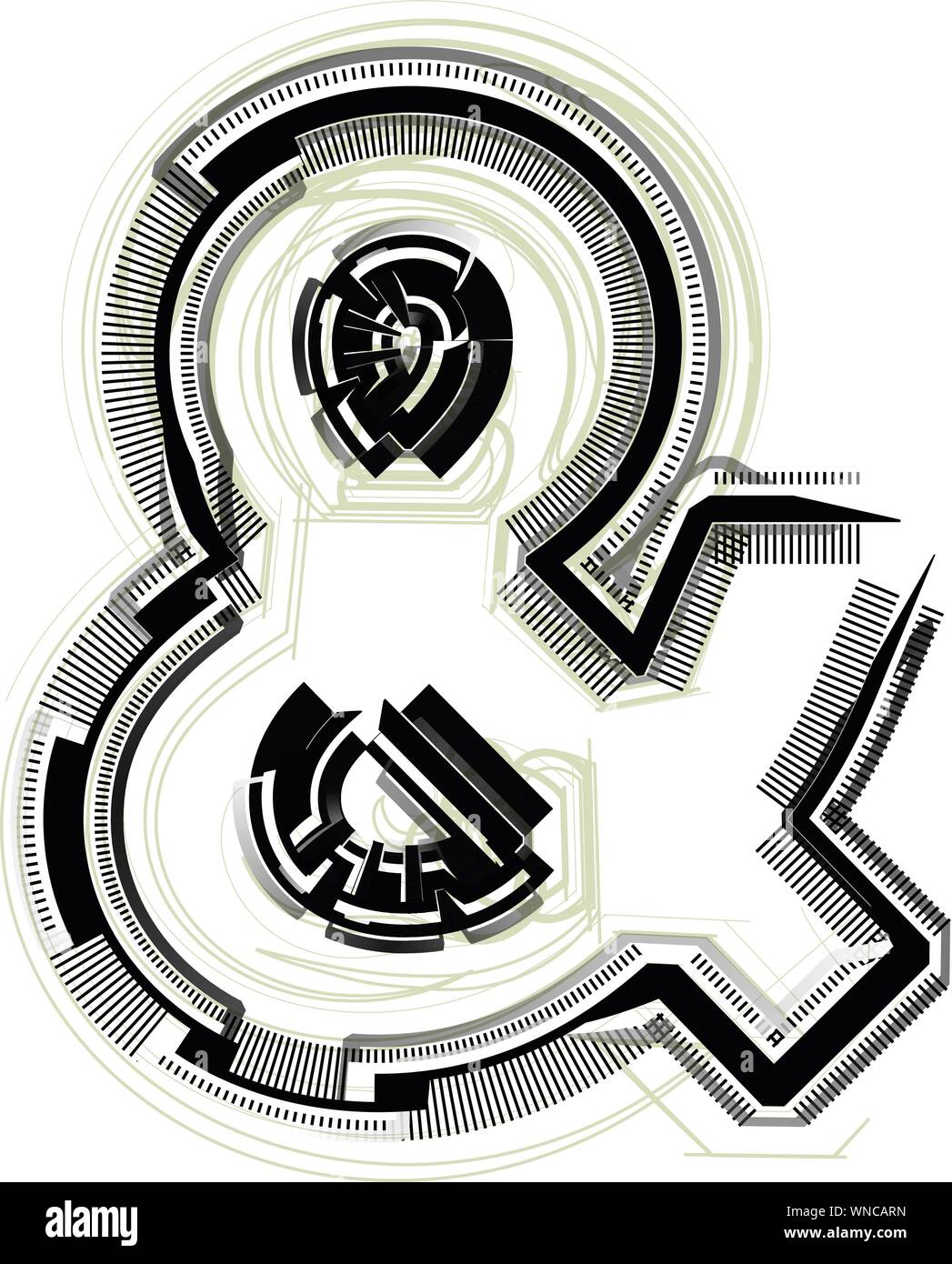 technological font symbol Stock Vector Image & Art - Alamy