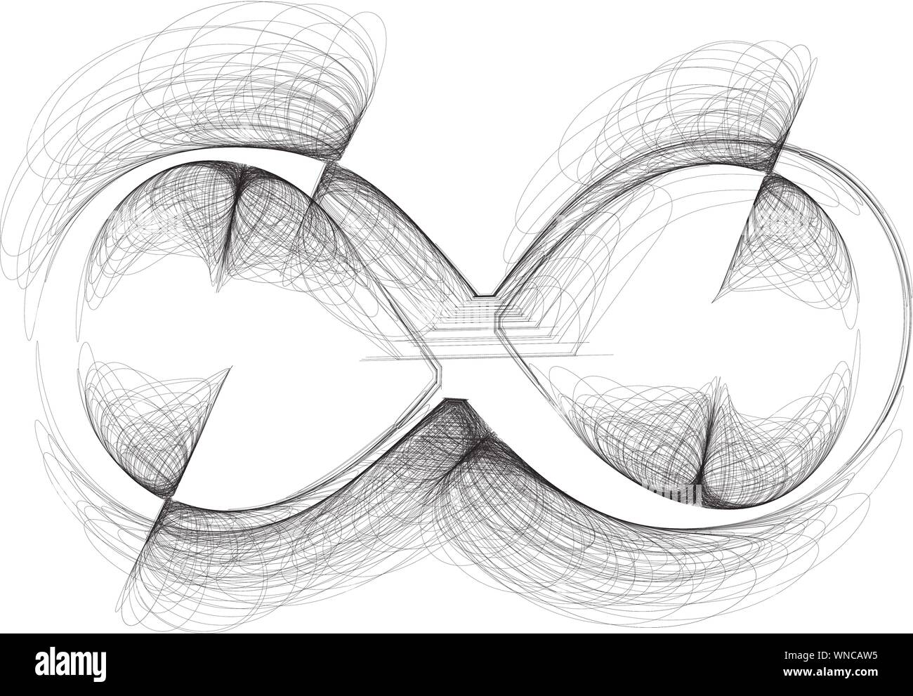 Infinity symbol sketch Black and White Stock Photos & Images - Alamy
