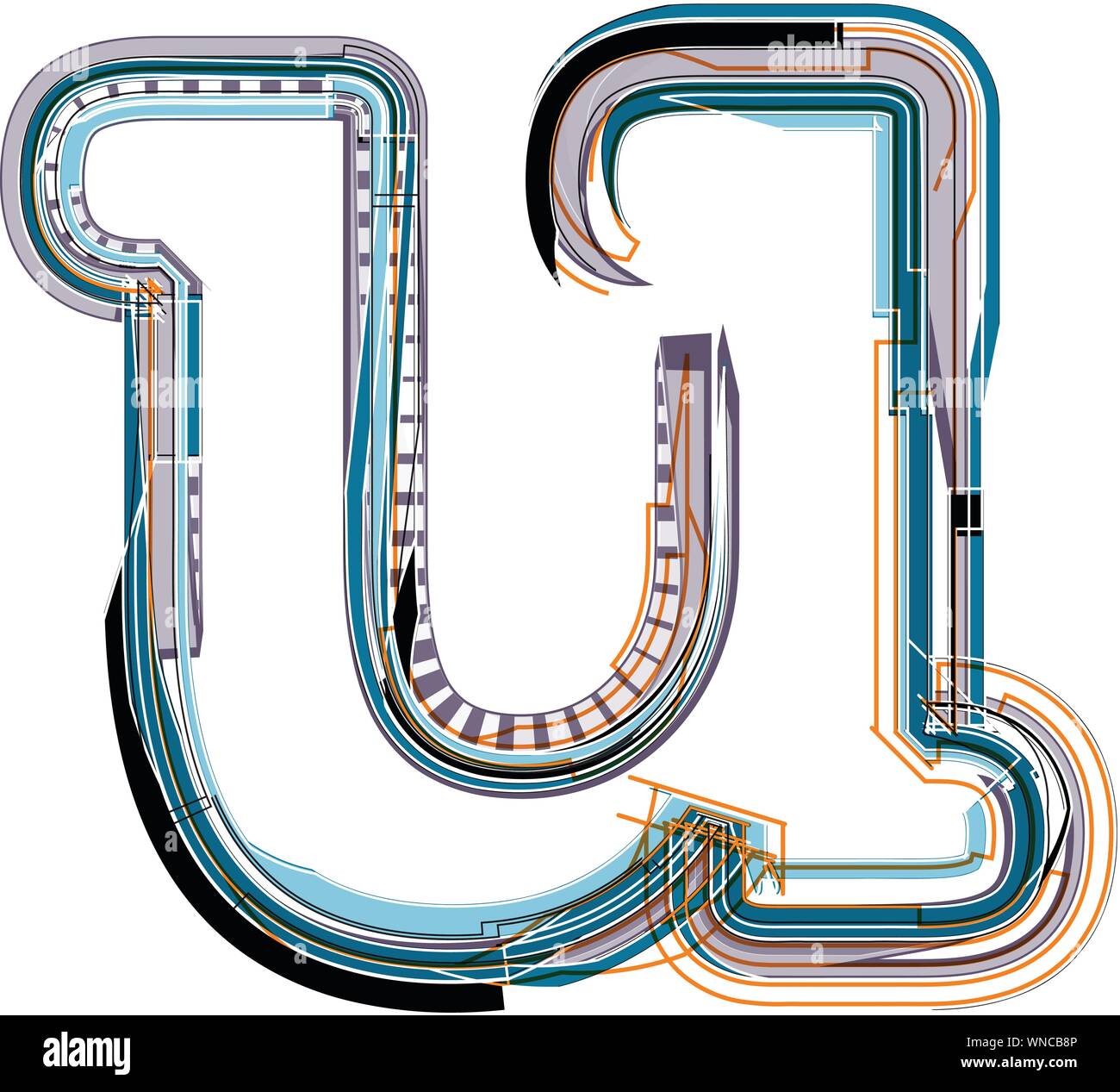 Font Illustration letter u Stock Vector Image & Art - Alamy