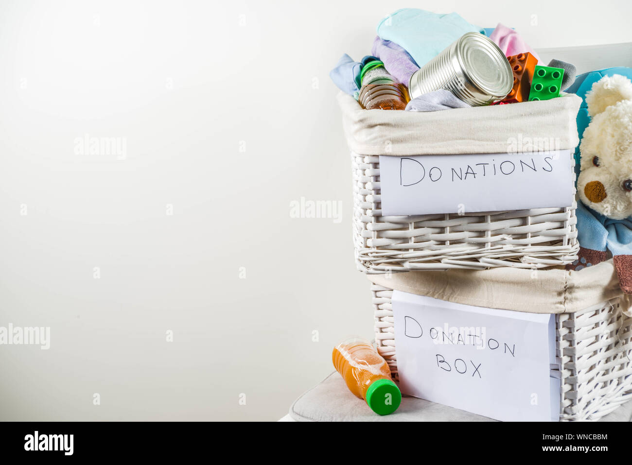 Giving and helping concept. Reuse and recycling theme. Donation box ...