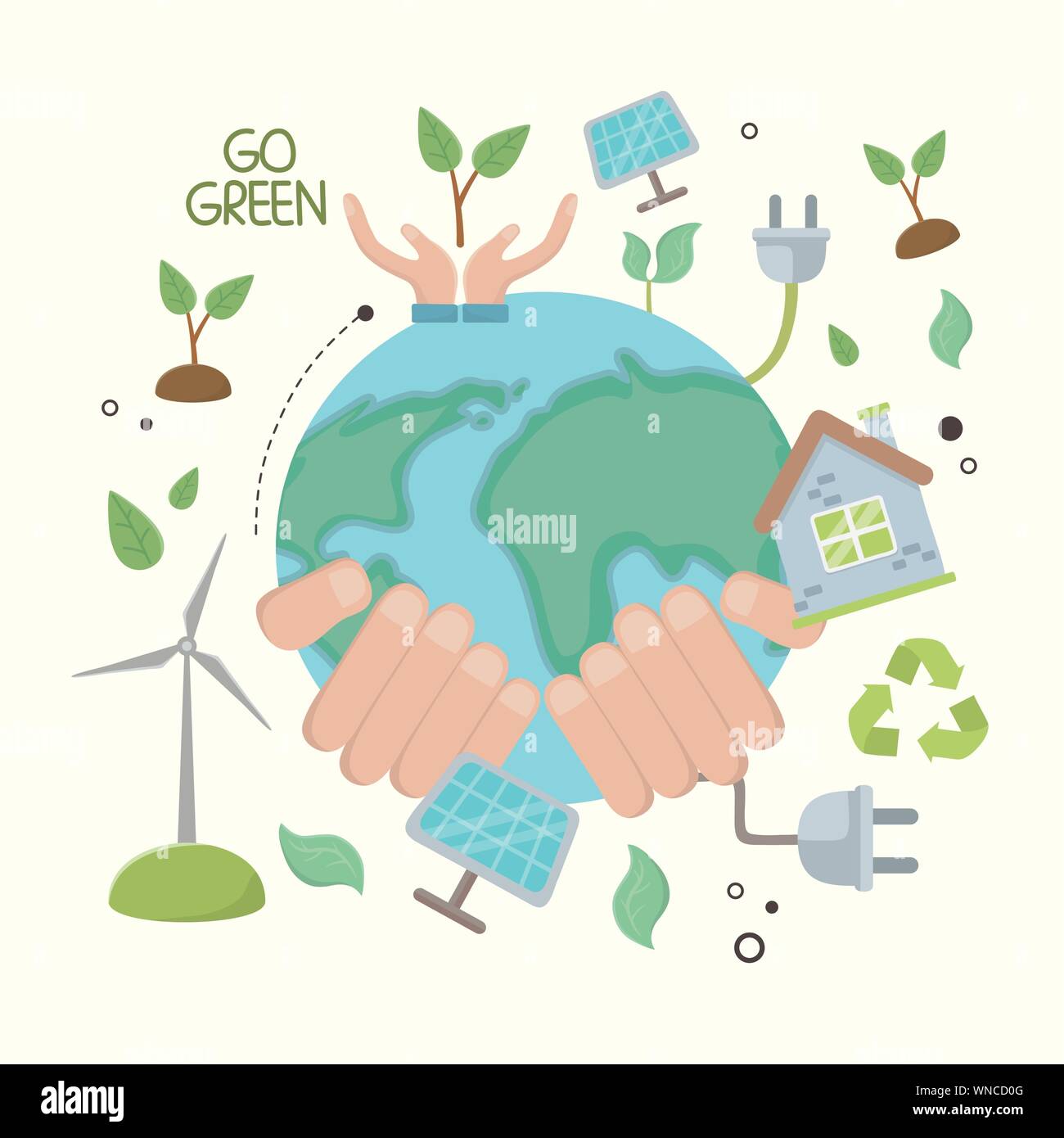 Icon set design, Save energy ecology power eco environment recycle and ...