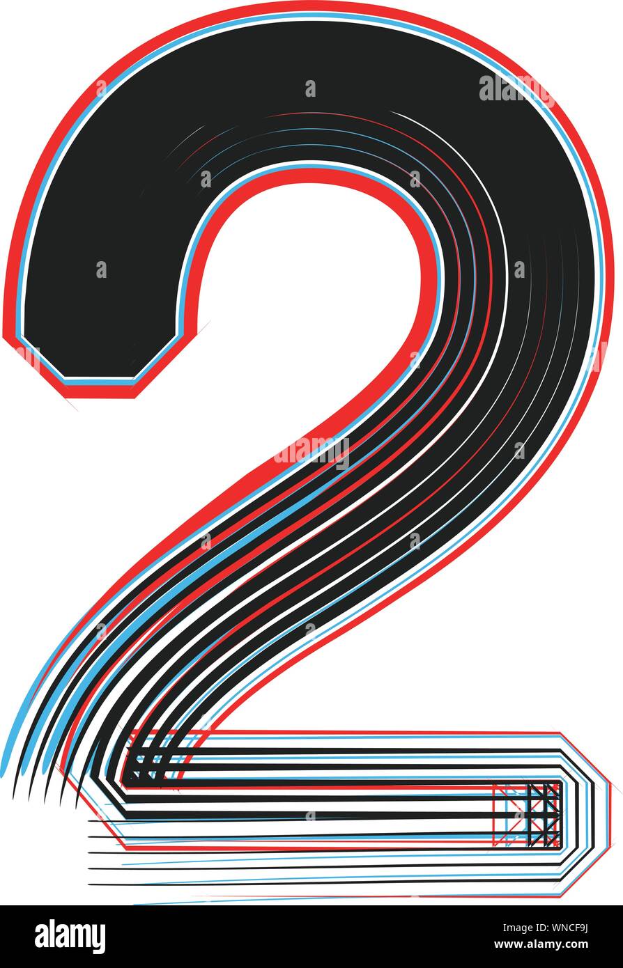 Font illustration NUMBER 2 Stock Vector Image & Art - Alamy