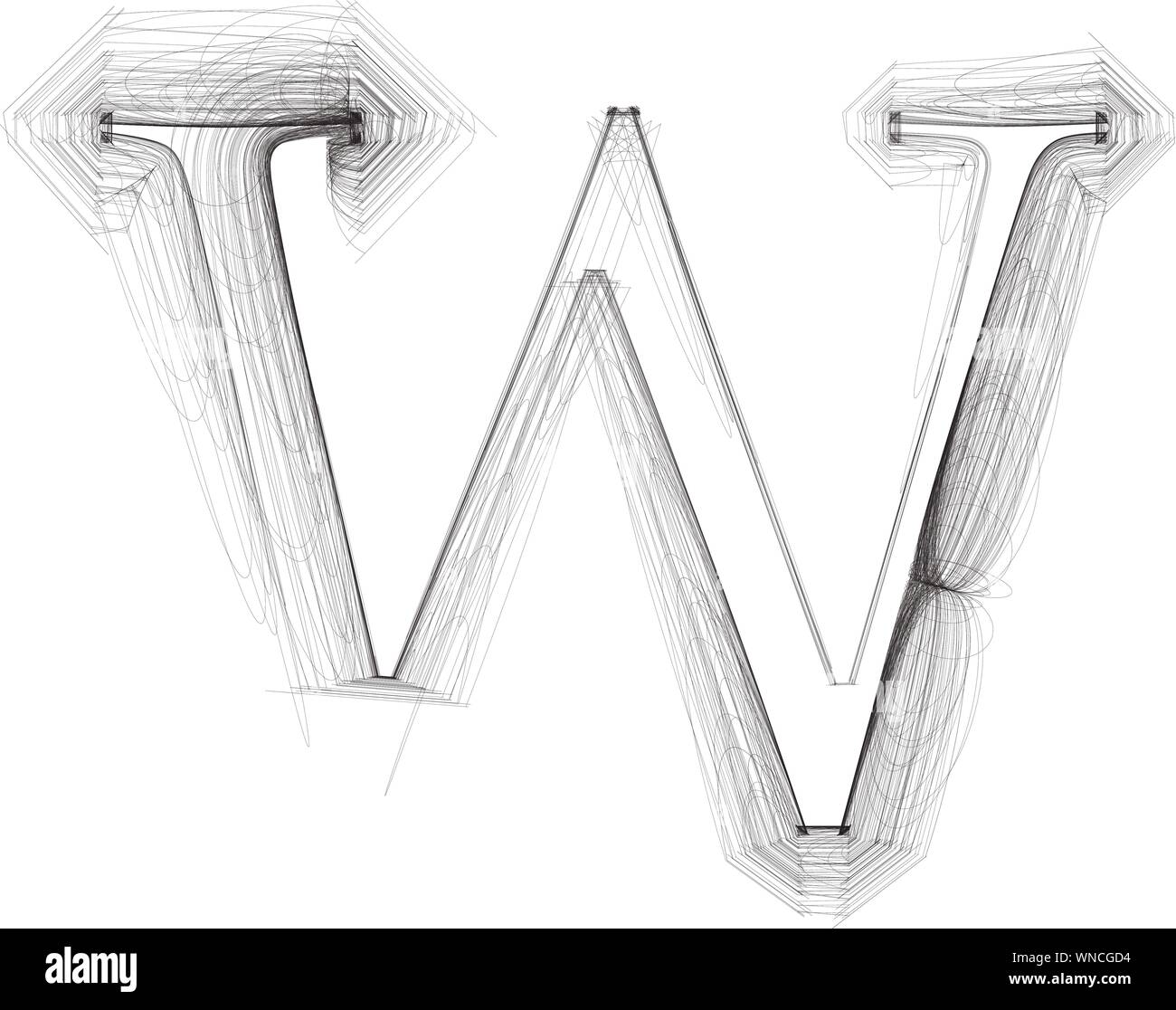 Letter w hand Black and White Stock Photos & Images - Alamy