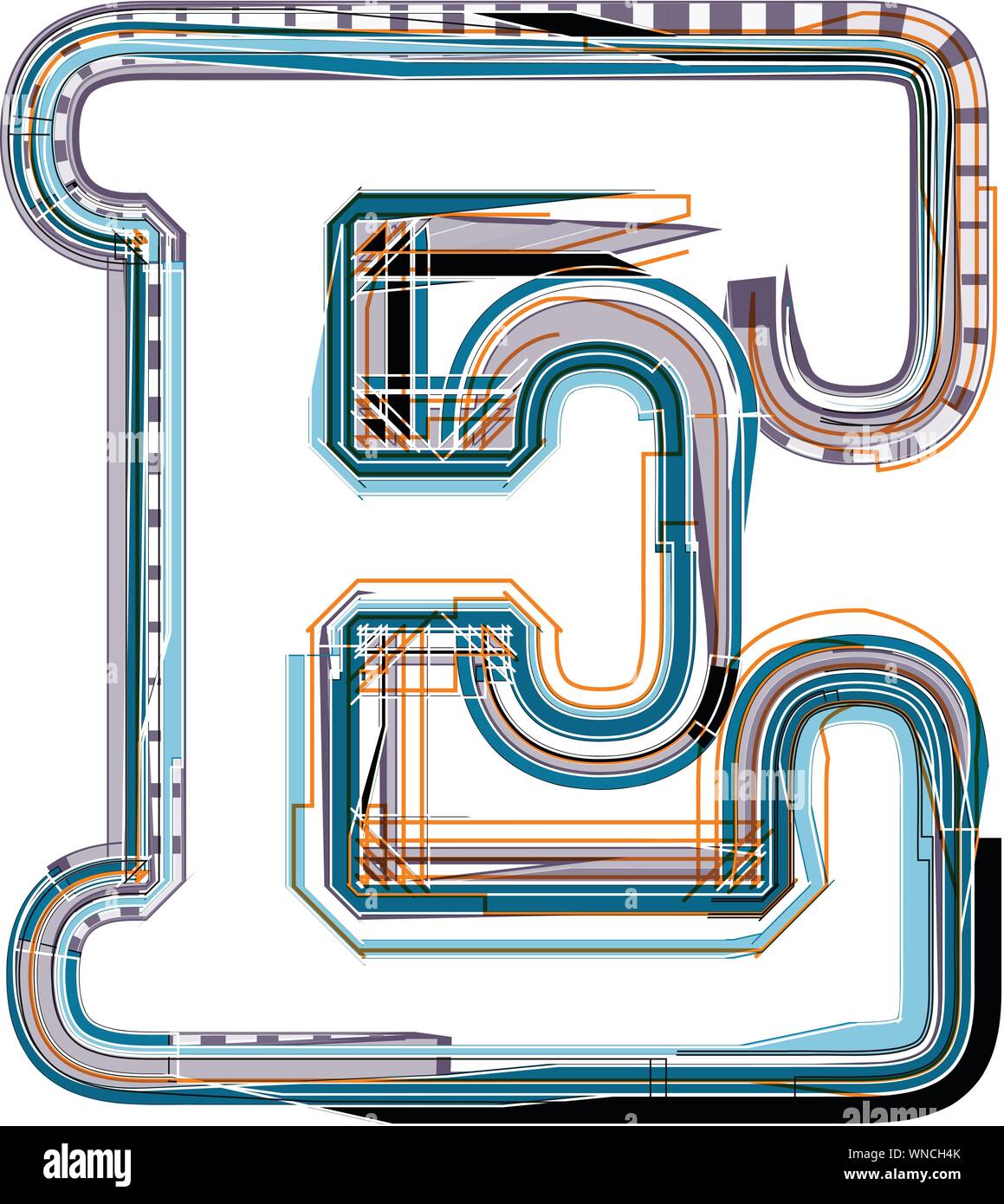 Font illustration LETTER E Stock Vector Image & Art - Alamy