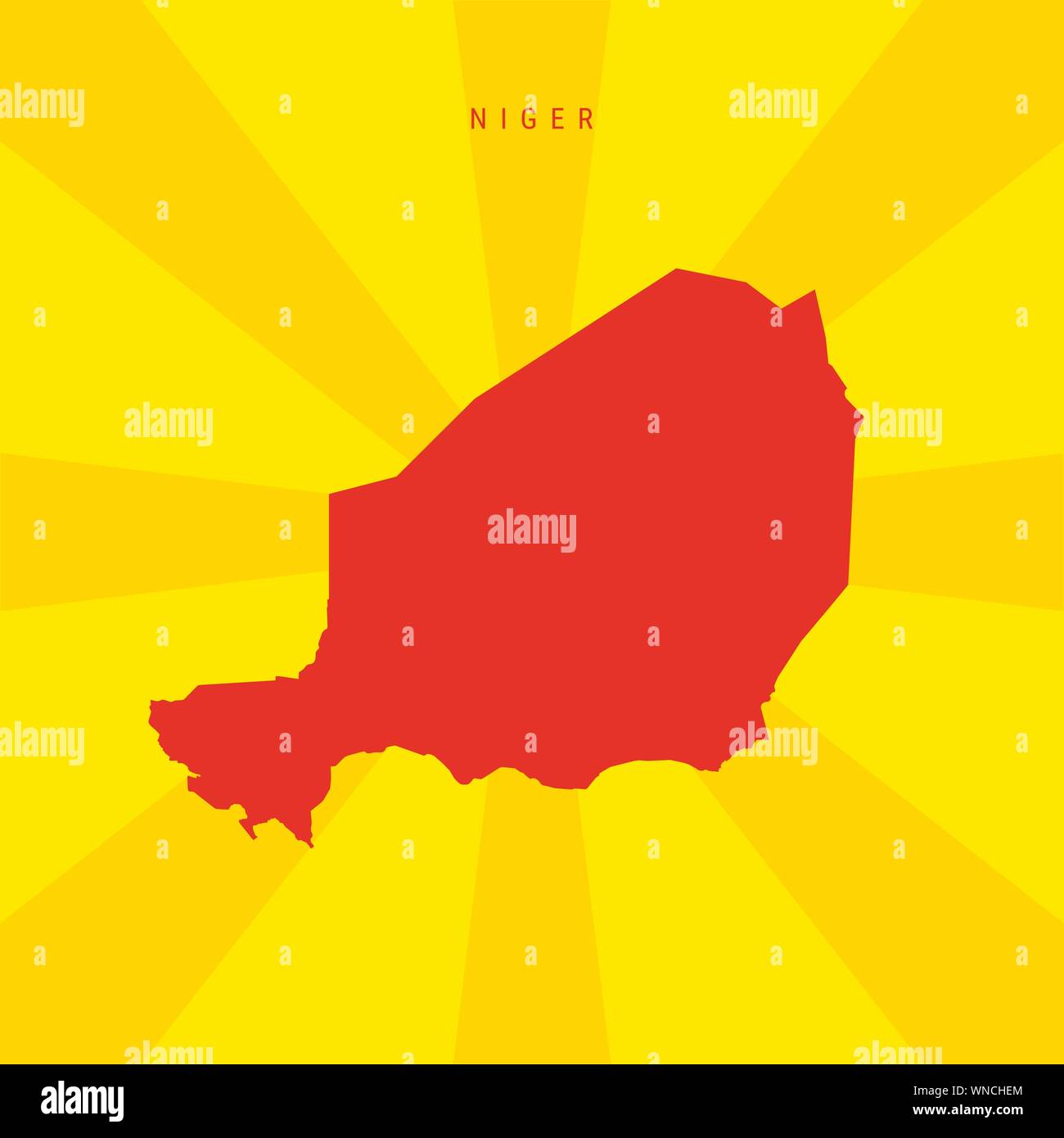Niger Vector Map. Red and Yellow Colors Stock Vector Image & Art - Alamy