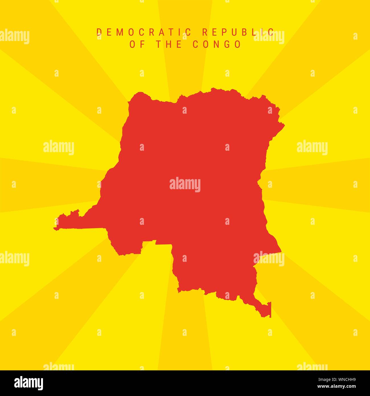 Congo republic map black white hi-res stock photography and images - Alamy