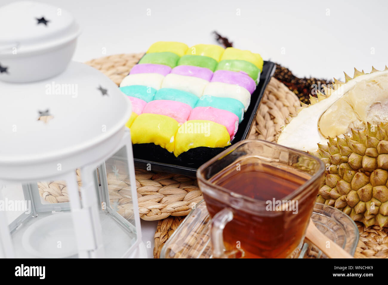 Pancake Durian, Sweet Cake make from Durian Fruit Stock Photo - Alamy