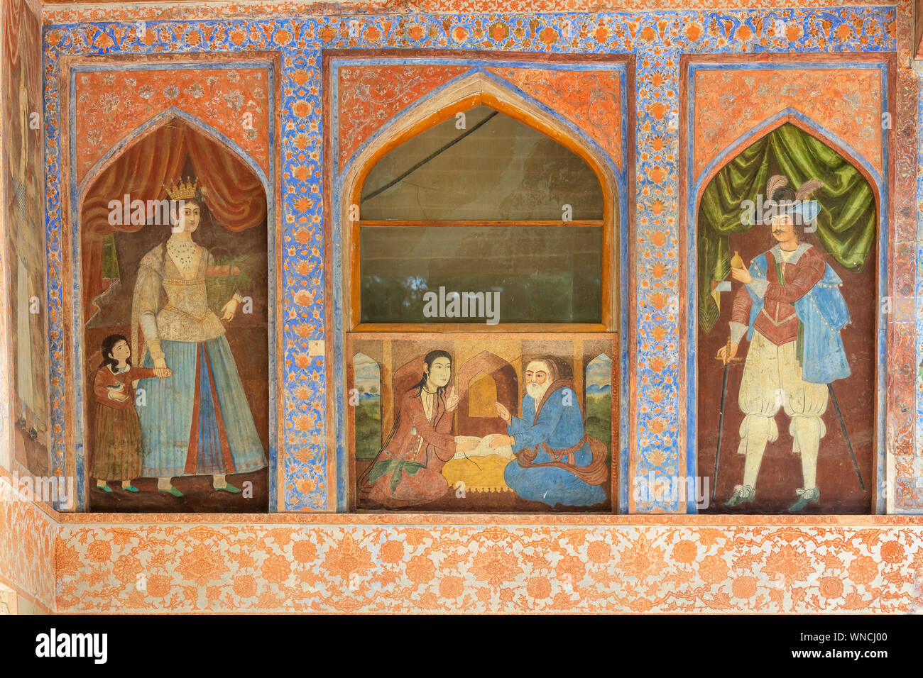 Wall painting, Chehel Sotoun, garden palace, 1647, Isfahan, Isfahan ...