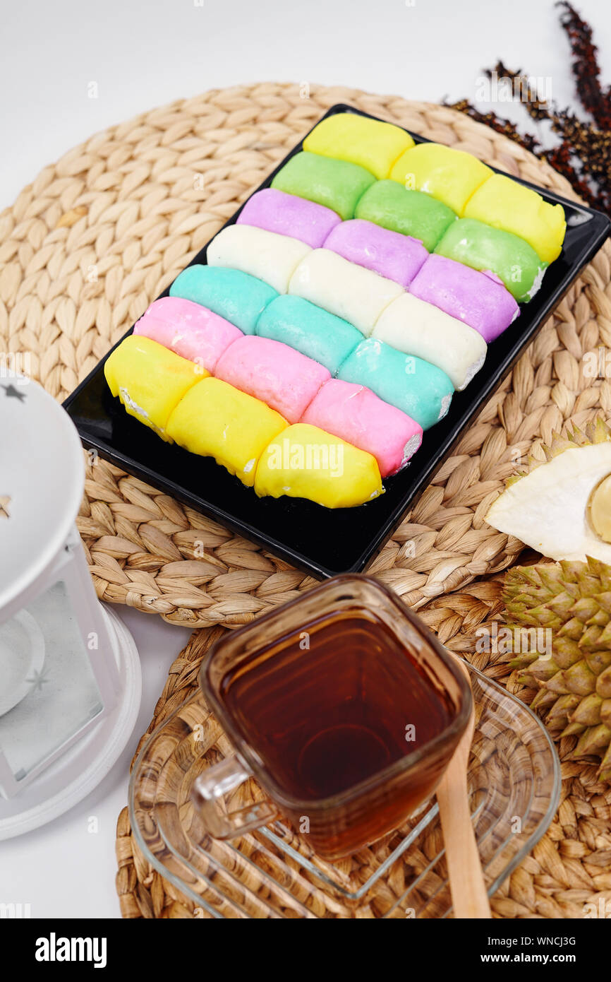 Pancake Durian, Sweet Cake make from Durian Fruit Stock Photo - Alamy
