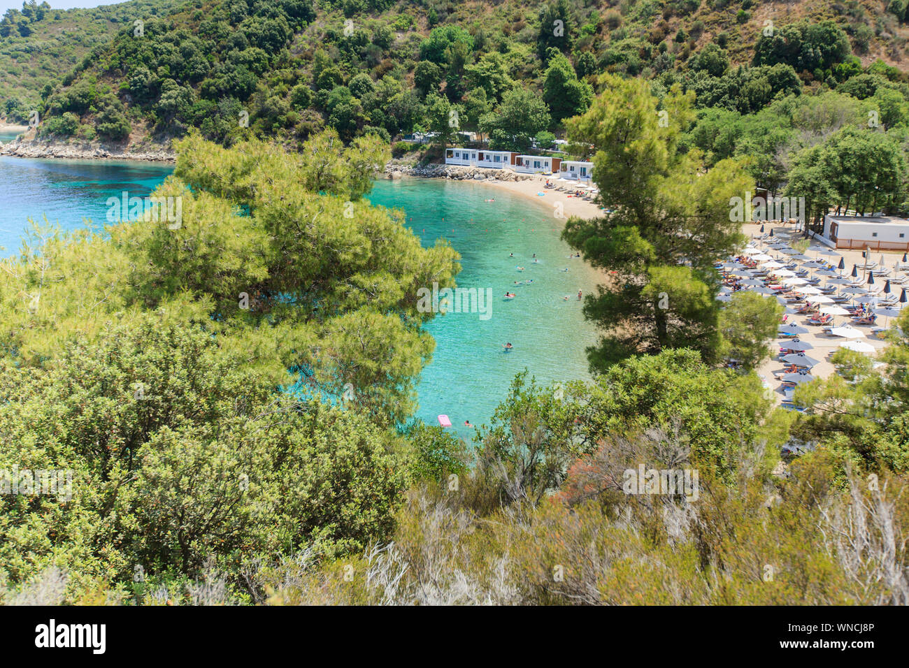 Wonderful view on Dream beach, Akti Oneirou, and luxury camp on sand ...