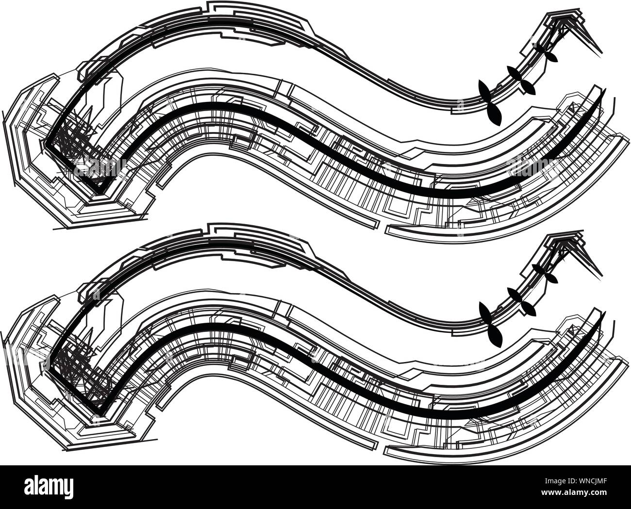 technological font symbol Stock Vector Image & Art - Alamy