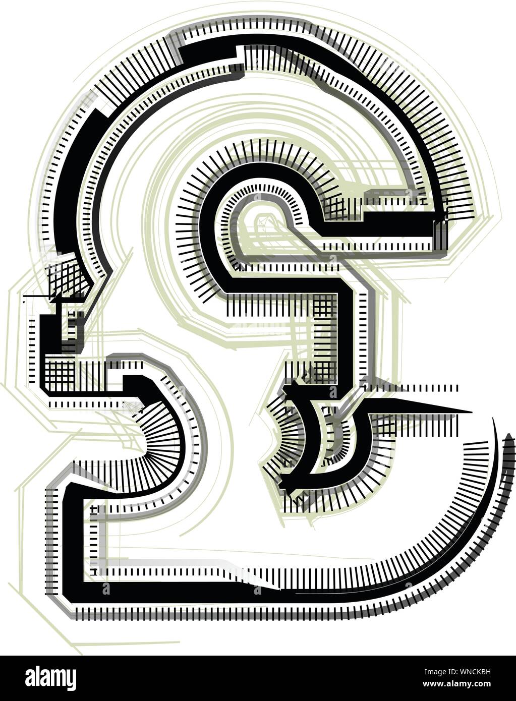 technological font symbol Stock Vector Image & Art - Alamy