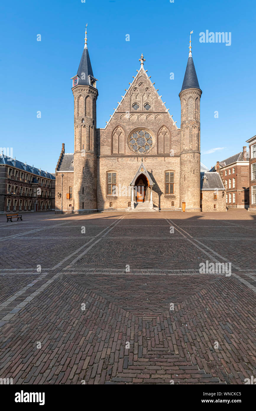 Dutch parliament inner court and knights hall night view in The Hague ...