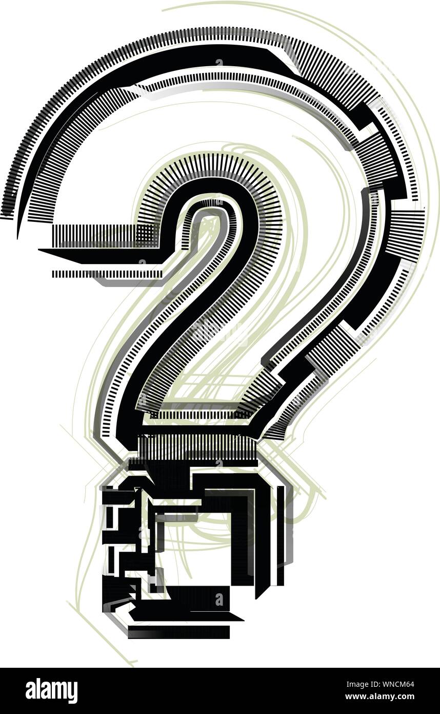 Solution question symbol hand Stock Vector Images - Alamy