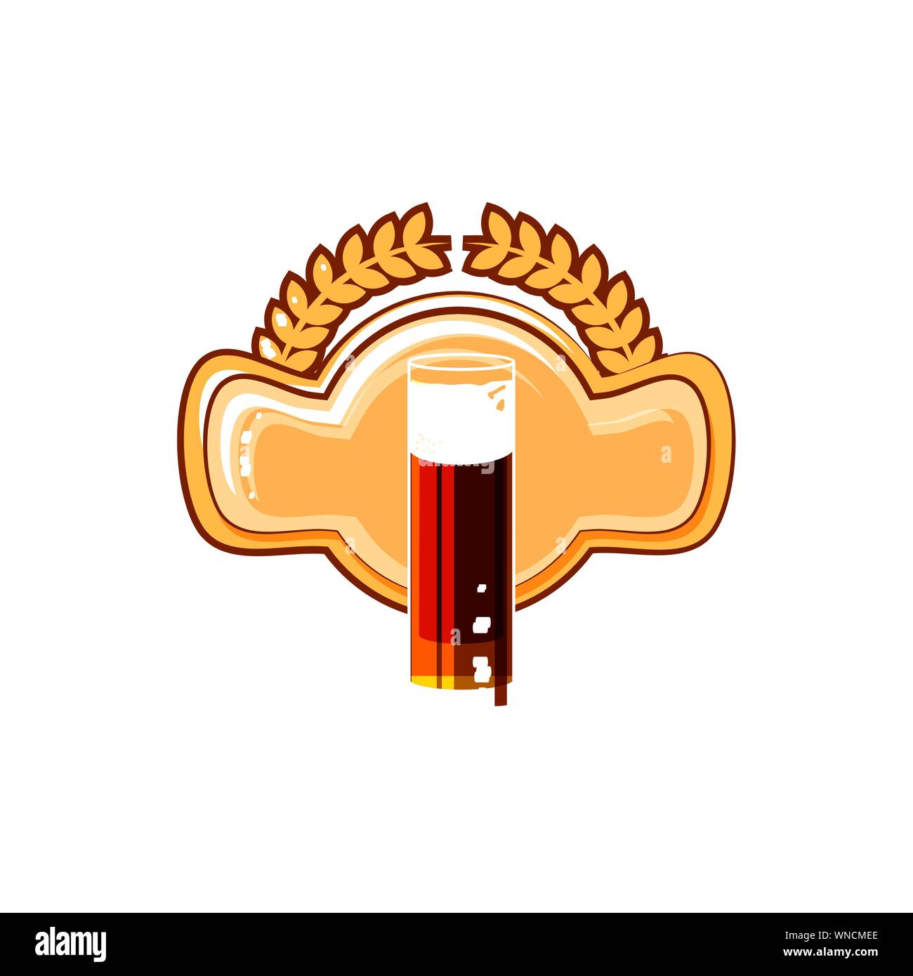 glass of beer oktoberfest seal stamp vector illustration design Stock ...