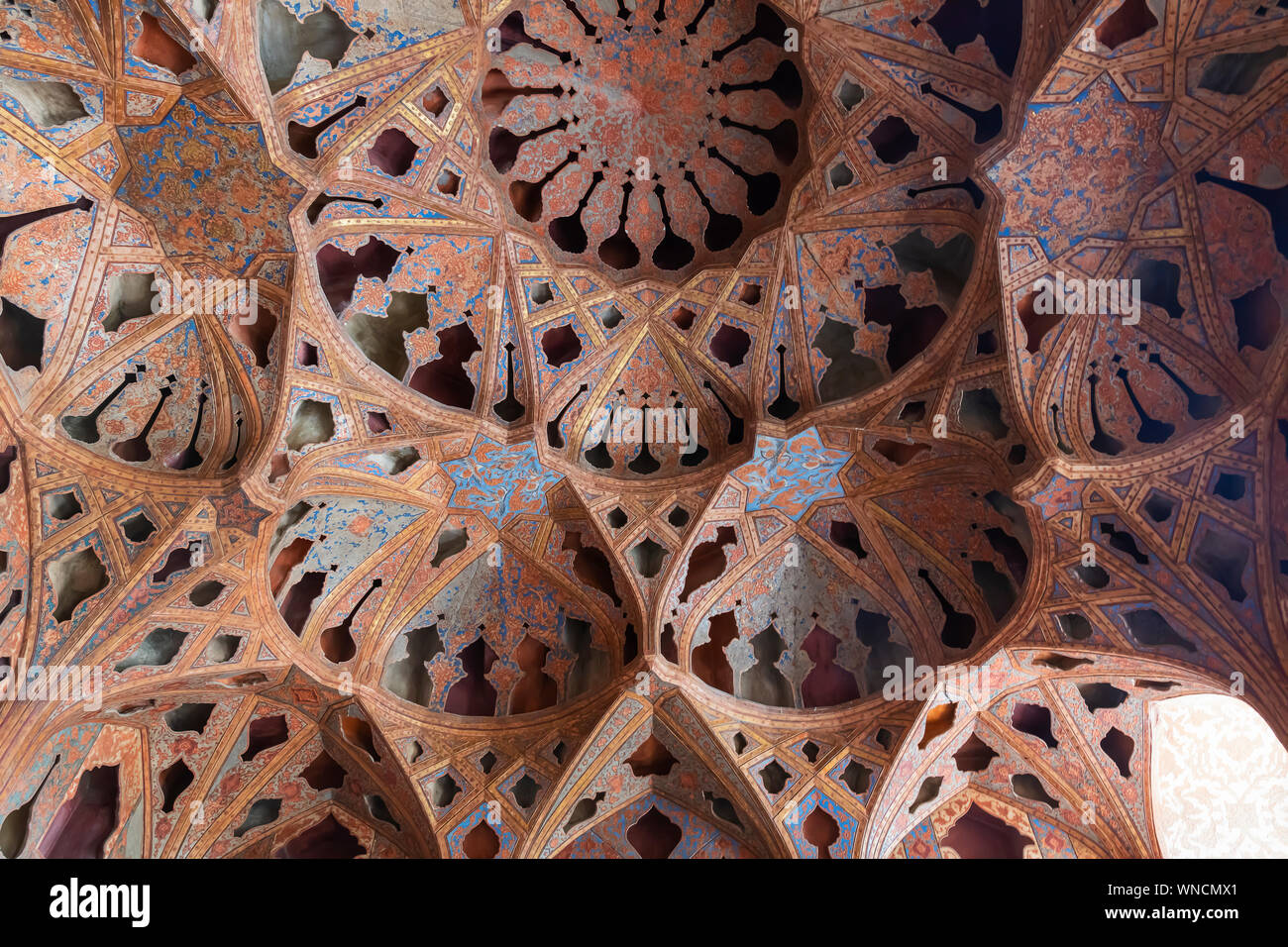 Music Hall, Ali Qapu palace, Isfahan, Isfahan Province, Iran Stock ...