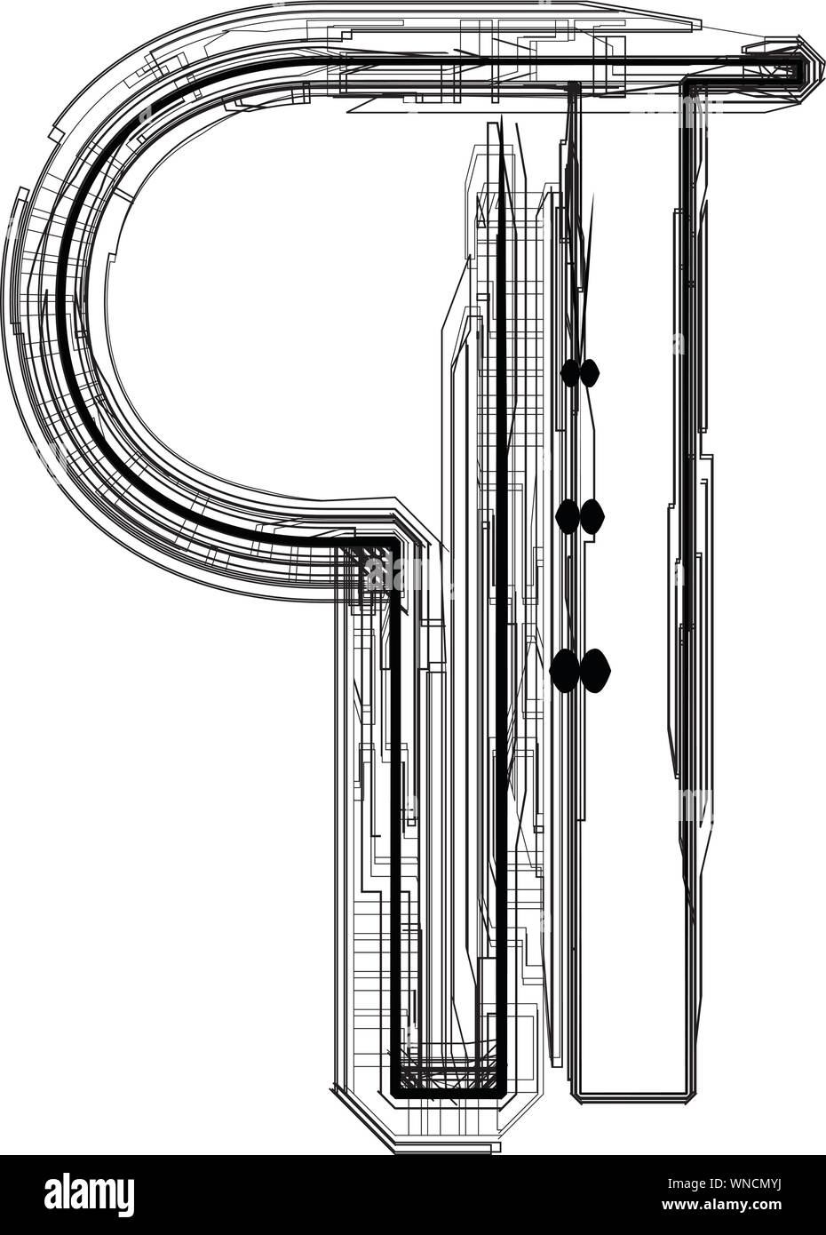 technological font symbol Stock Vector Image & Art - Alamy