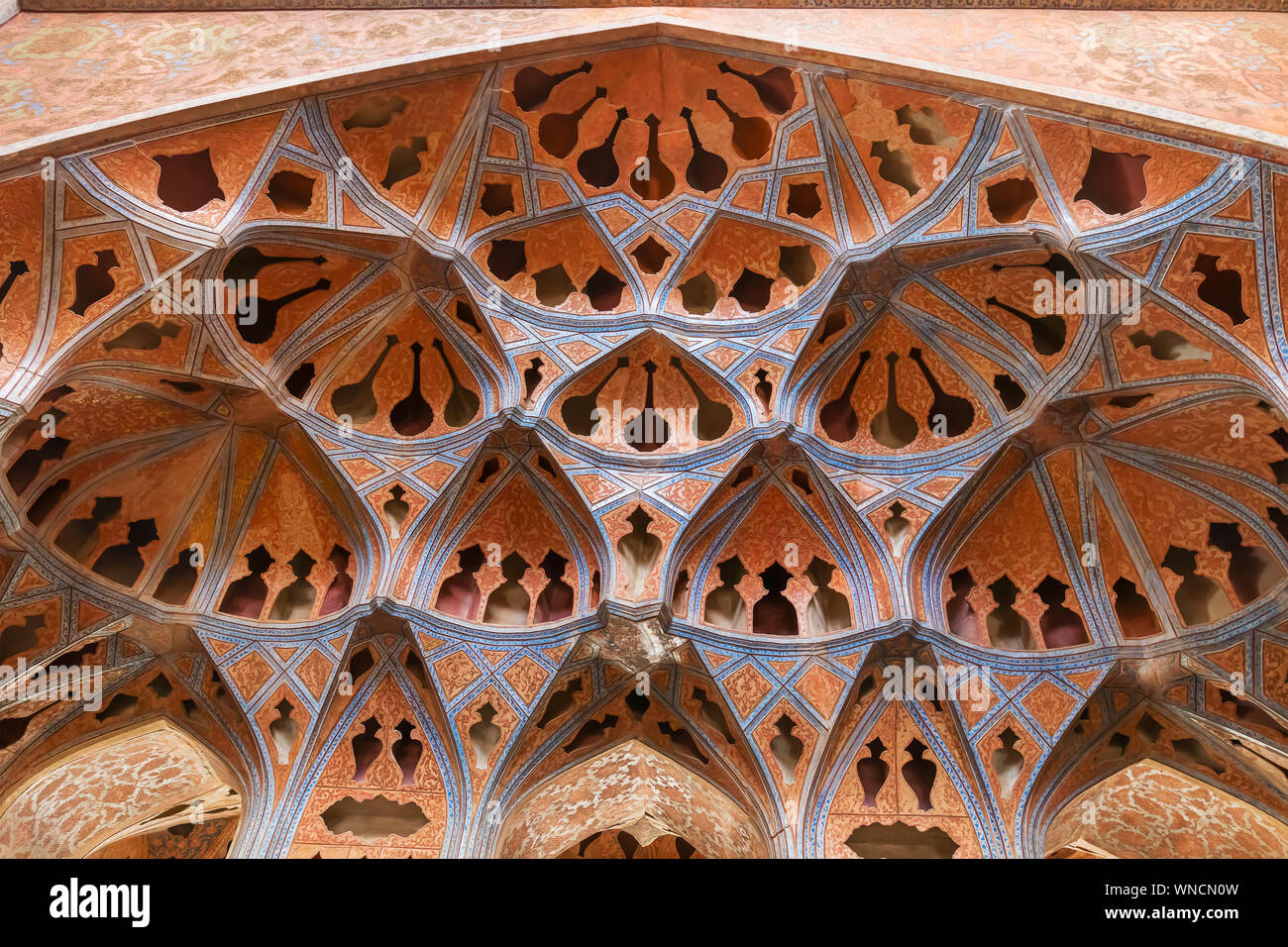 Music Hall, Ali Qapu palace, Isfahan, Isfahan Province, Iran Stock ...