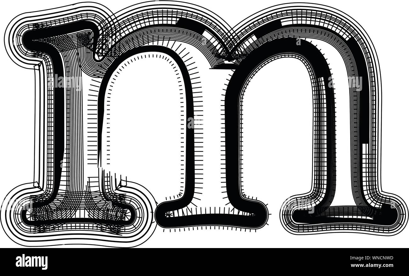 Letter m calligraphy Black and White Stock Photos & Images - Alamy