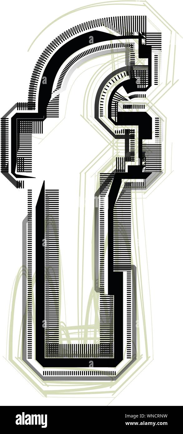 technological font. LETTER f Stock Vector Image & Art - Alamy