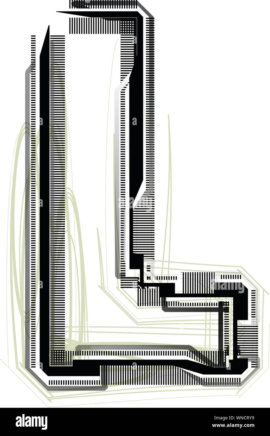 technological font. LETTER L Stock Vector Image & Art - Alamy