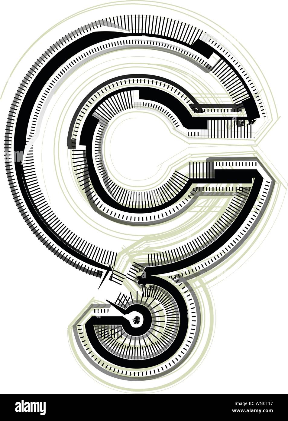 technological font symbol Stock Vector Image & Art - Alamy