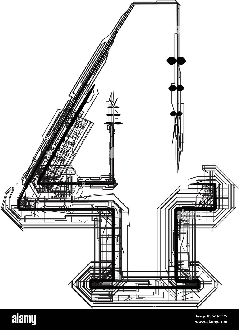 Number 4 Cut Out Stock Images & Pictures - Alamy