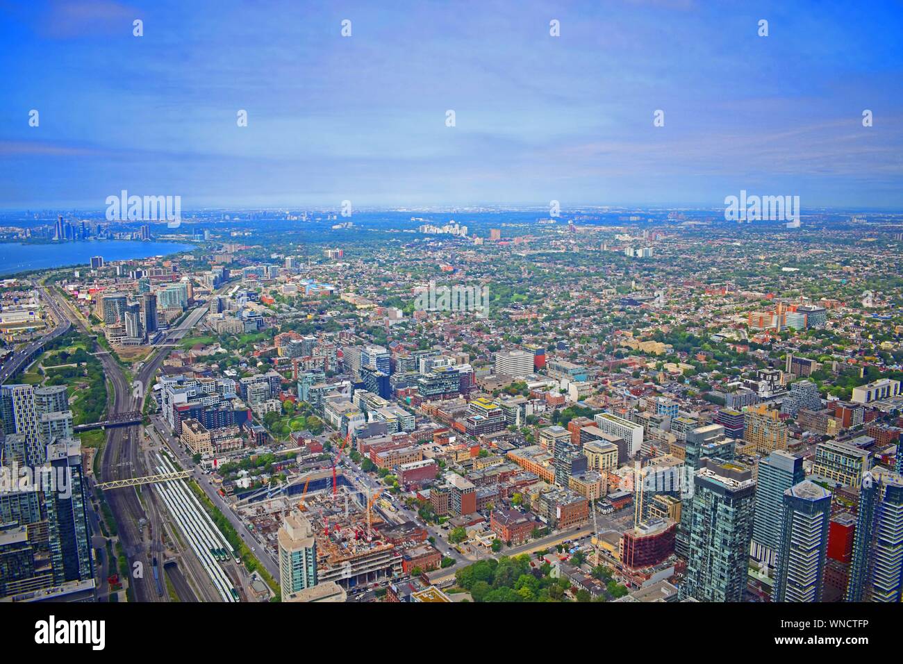 View of toronto city from cn tower at night hi-res stock photography and images - Alamy