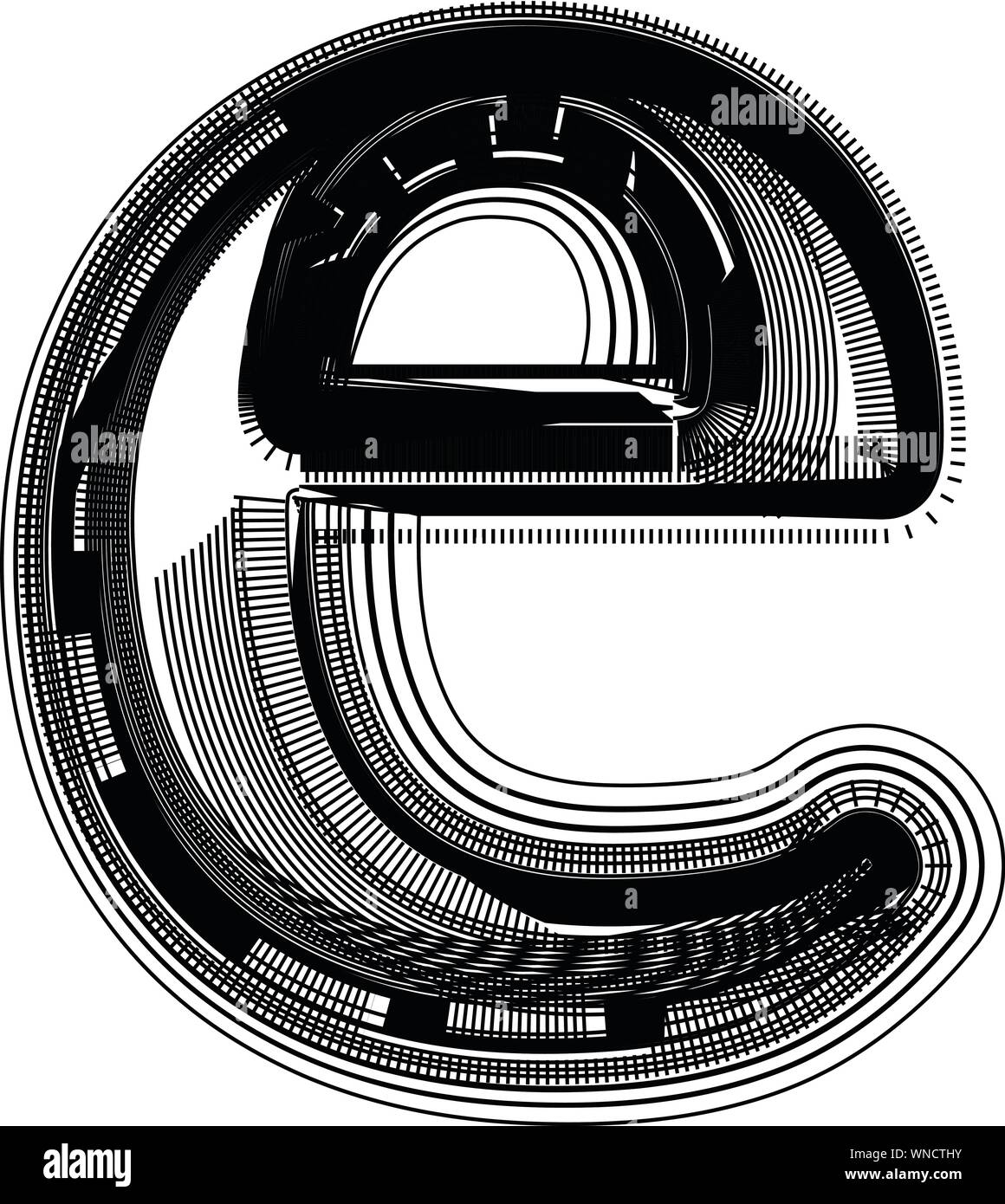 Font illustration LETTER e Stock Vector Image & Art - Alamy