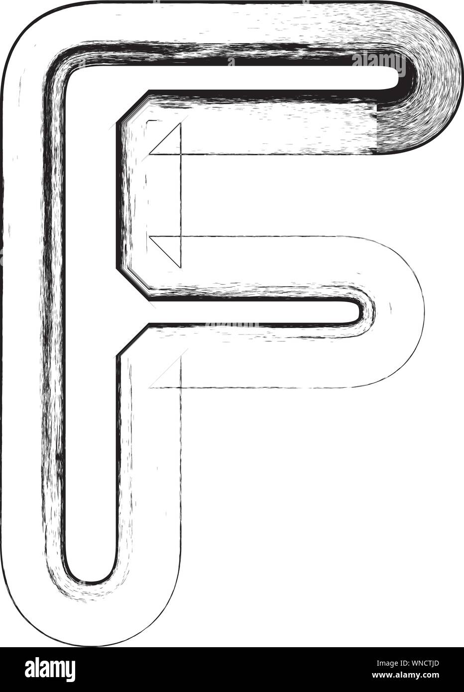 Grunge font. Letter F Stock Vector Image & Art - Alamy