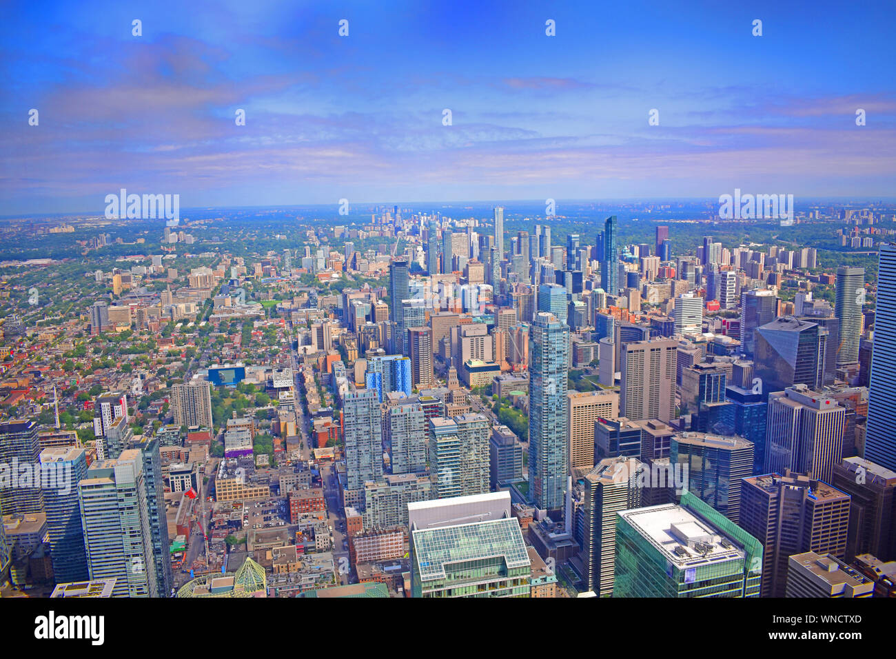 View of toronto city from cn tower at night hi-res stock photography and images - Alamy