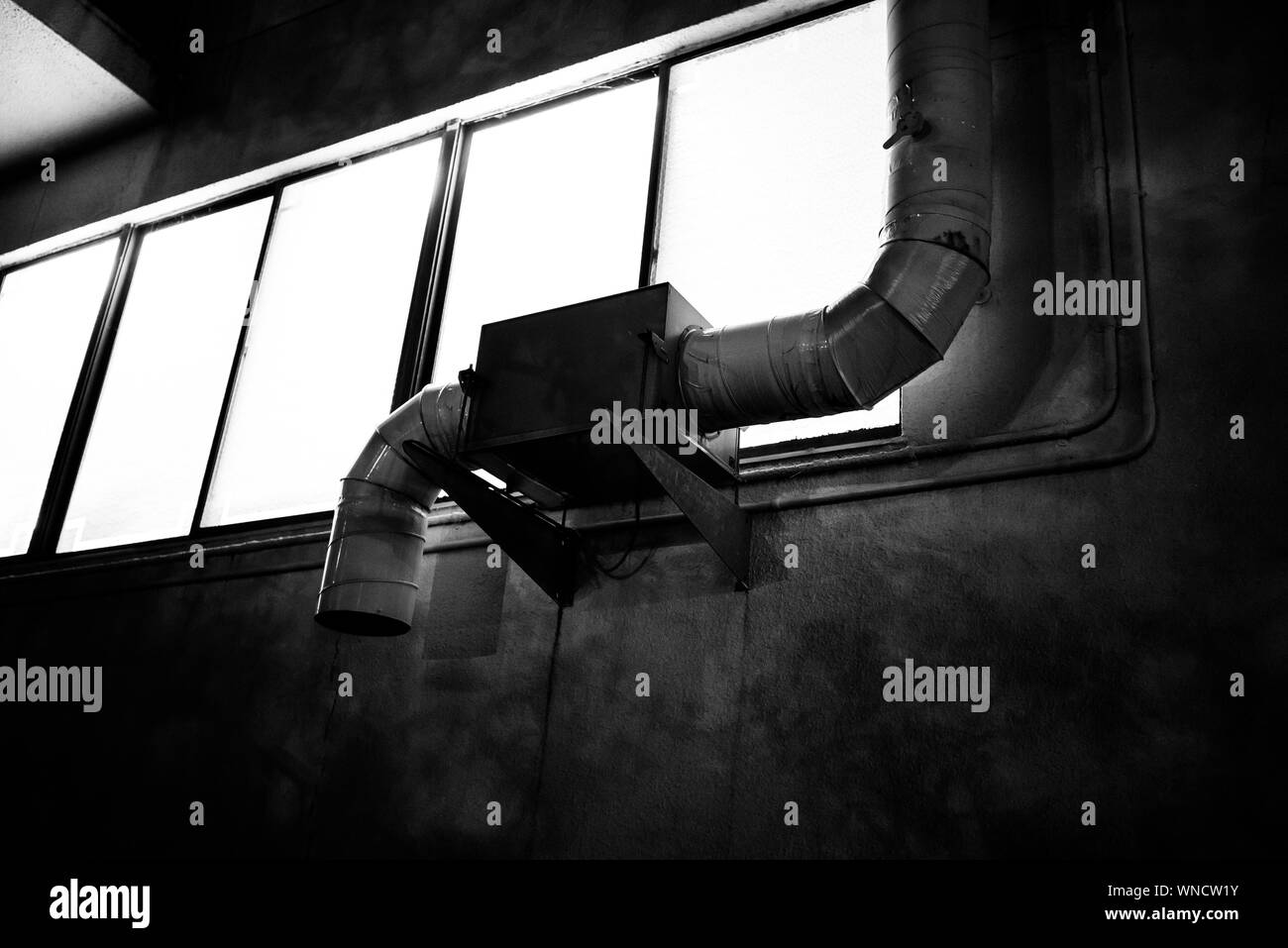 Side building window Black and White Stock Photos & Images - Alamy