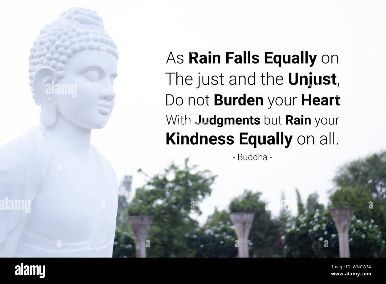 As rain falls equally on the just and the unjust, do not burden your ...