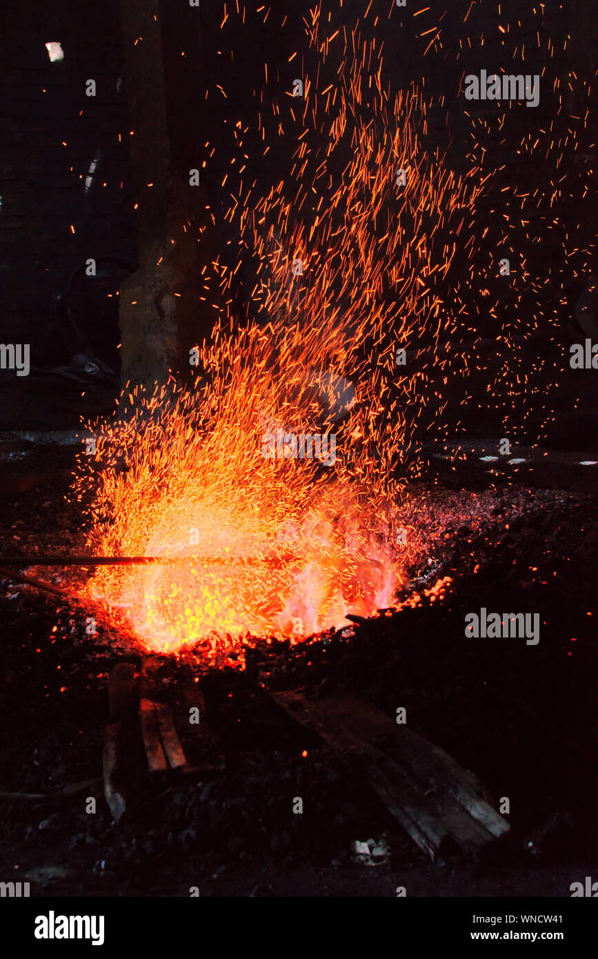 Factory furnace sparks hi-res stock photography and images - Alamy