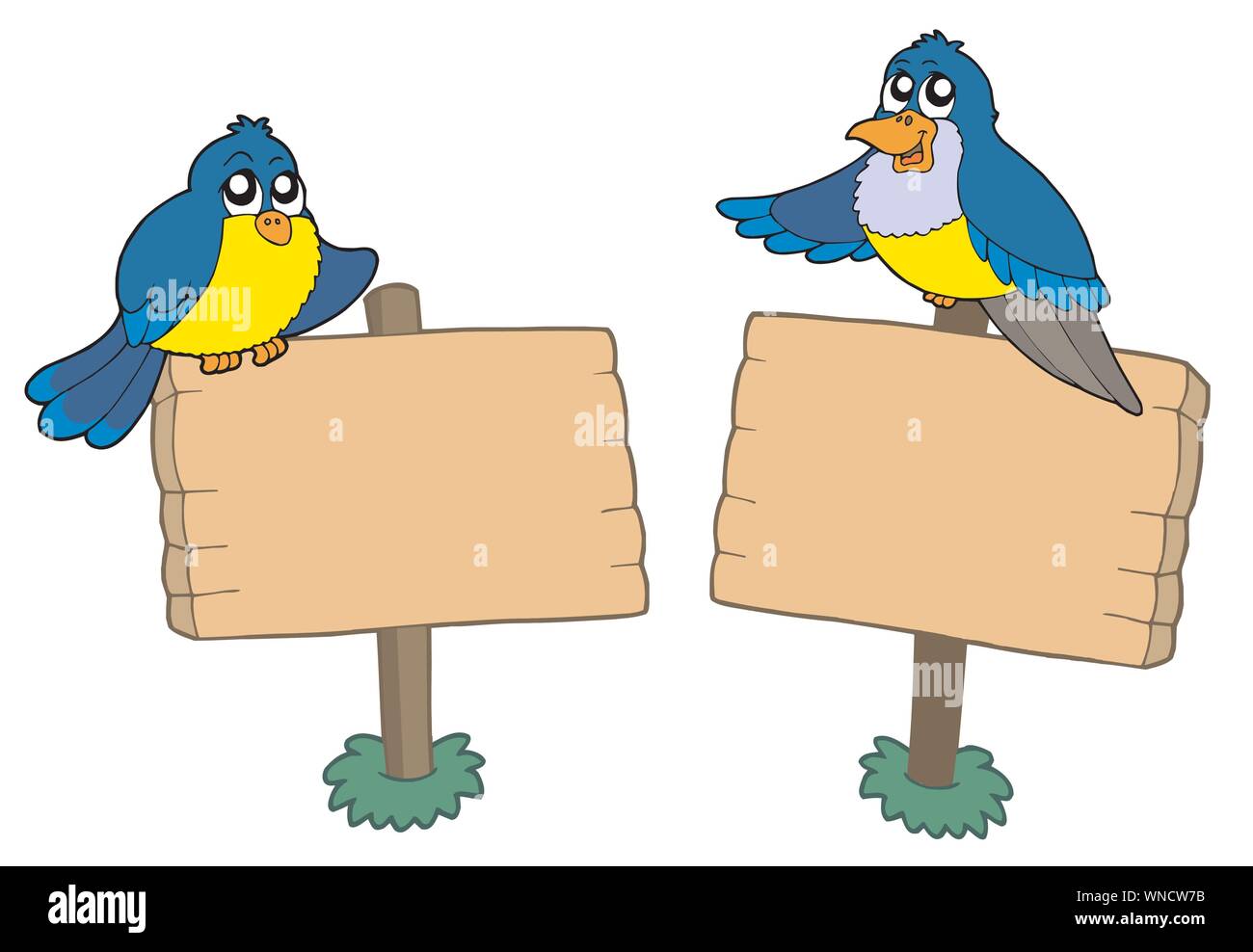 Two wooden signs with birds Stock Vector Image & Art - Alamy