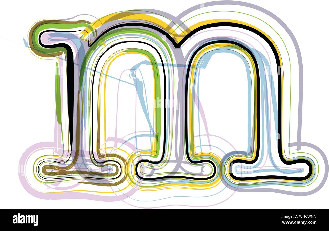 Organic Font illustration. Letter m Stock Vector Image & Art - Alamy