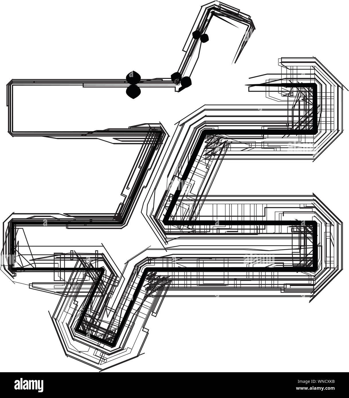 technological font symbol Stock Vector Image & Art - Alamy