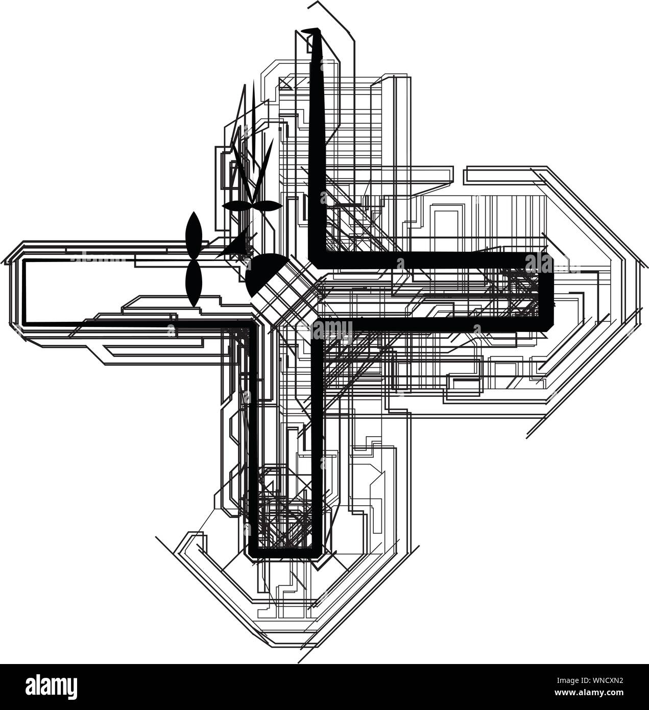 technological font symbol Stock Vector Image & Art - Alamy