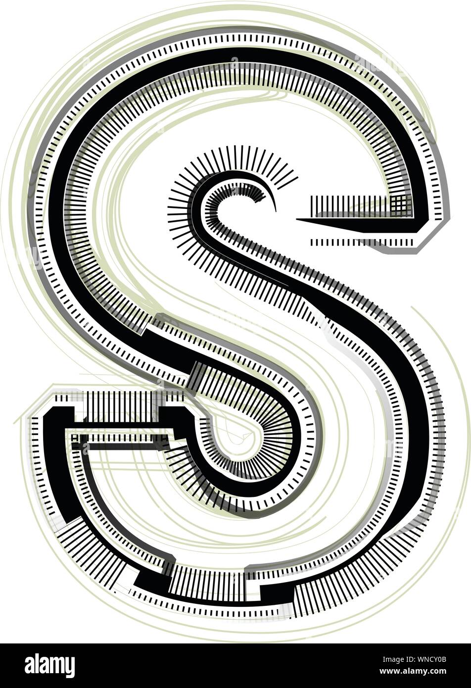 technological font. LETTER S Stock Vector Image & Art - Alamy