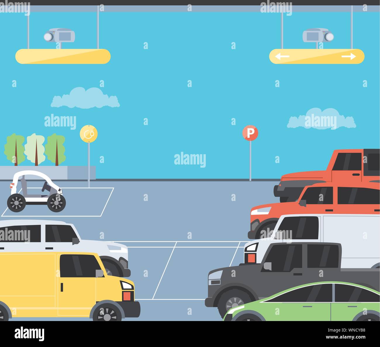 Parking lot advertising Stock Vector Images - Alamy
