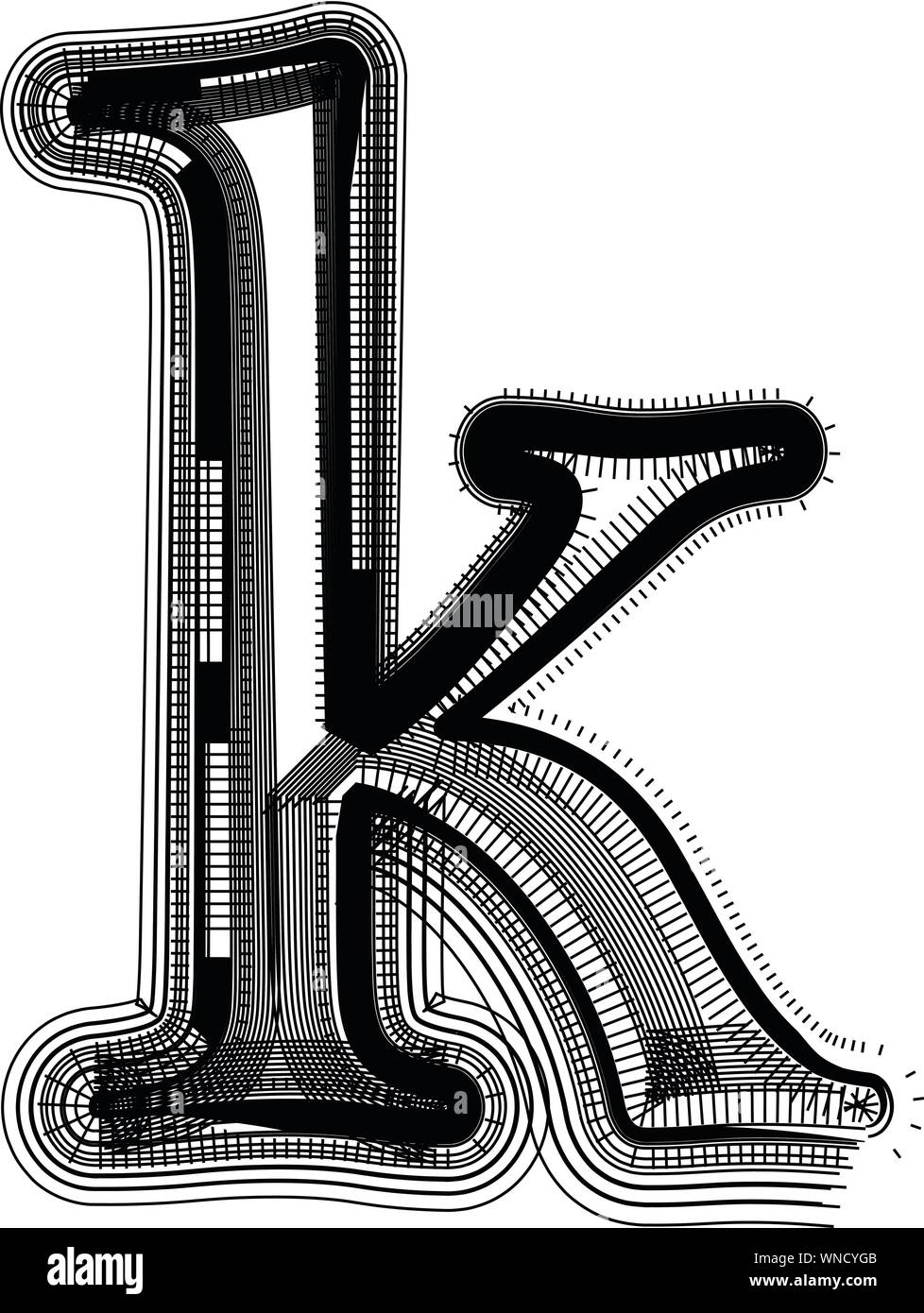 Letter k lowercase Black and White Stock Photos & Images - Alamy