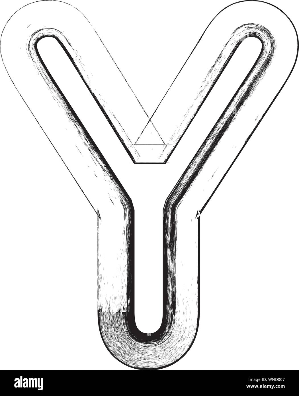 Grunge font. Letter Y Stock Vector Image & Art - Alamy